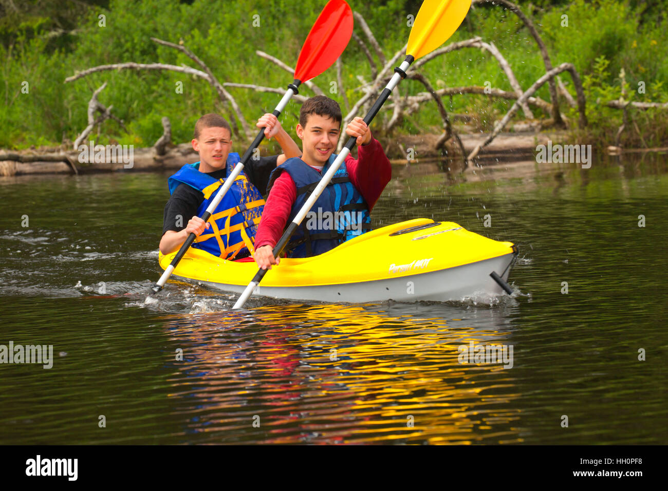 Kayaker on Beaver Creek, Brian Booth State Park, Oregon Stock Photo - Alamy