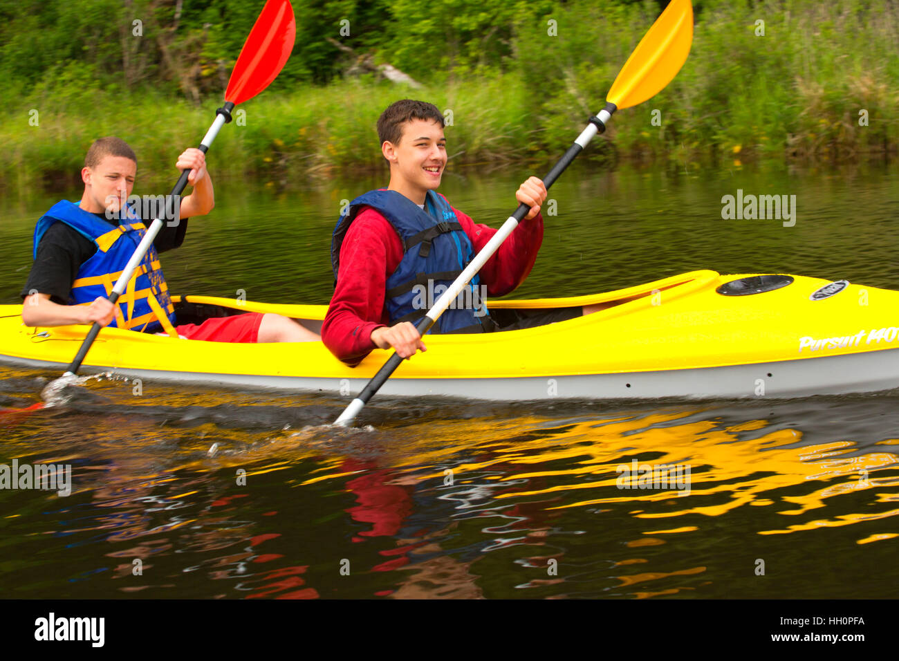 Kayaker on Beaver Creek, Brian Booth State Park, Oregon Stock Photo - Alamy