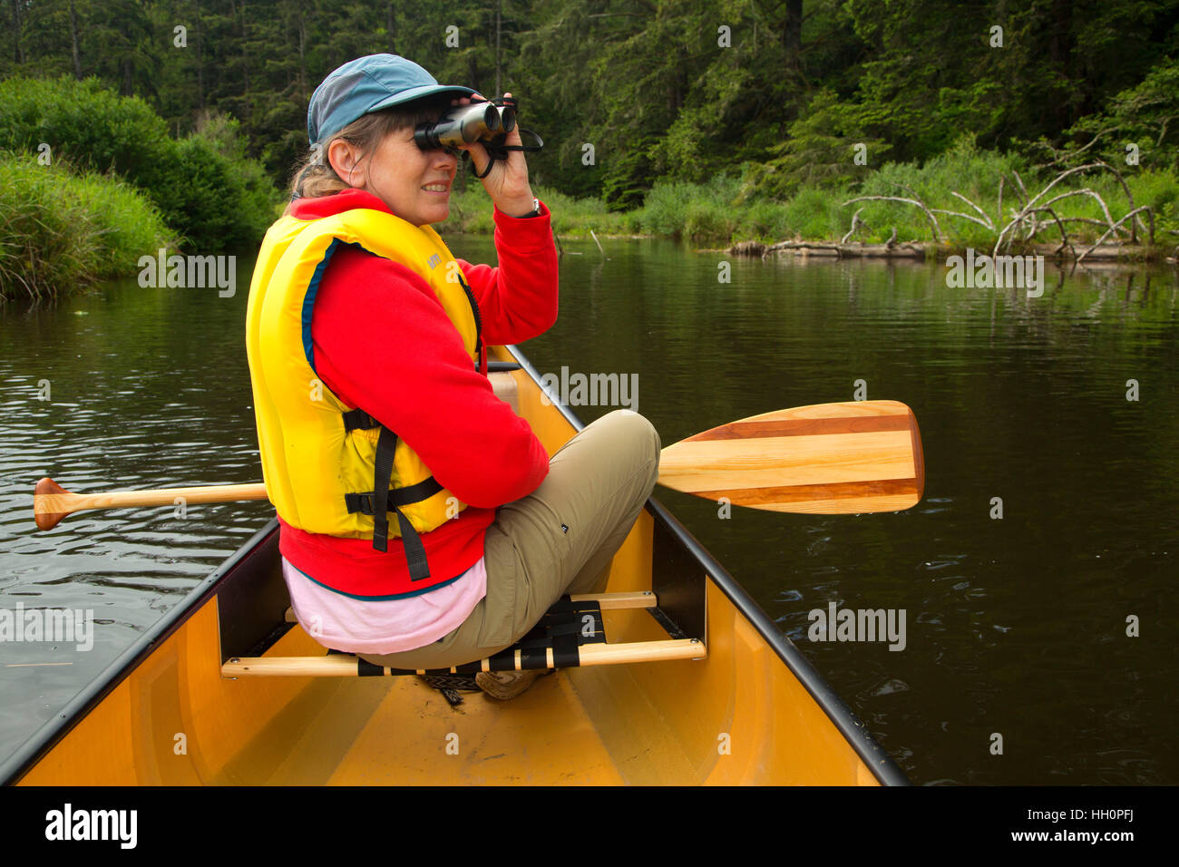 Canoeing on Beaver Creek, Brian Booth State Park, Oregon Stock Photo ...