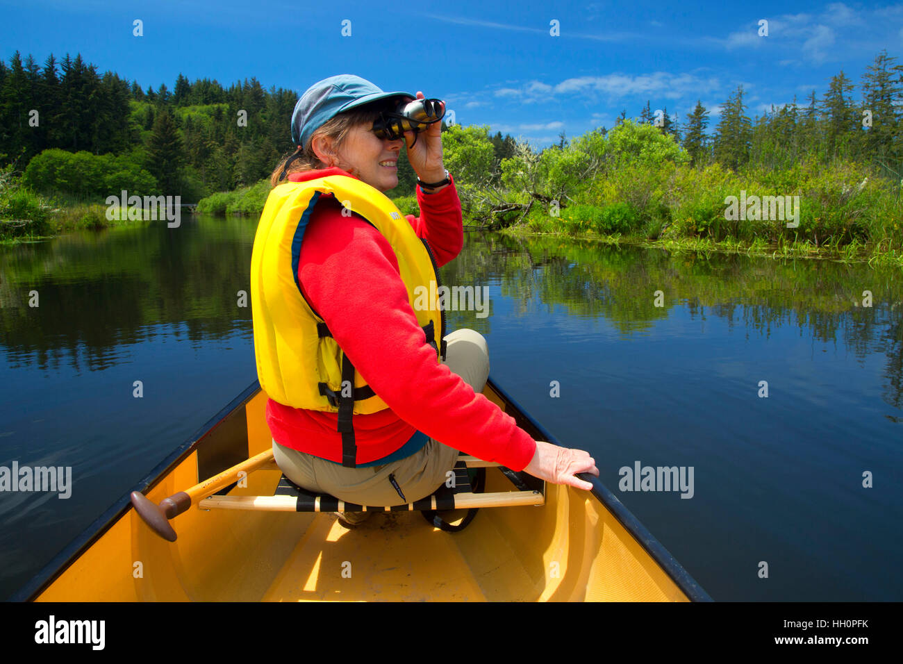 Birding from canoe on Beaver Creek, Brian Booth State Park, Oregon ...