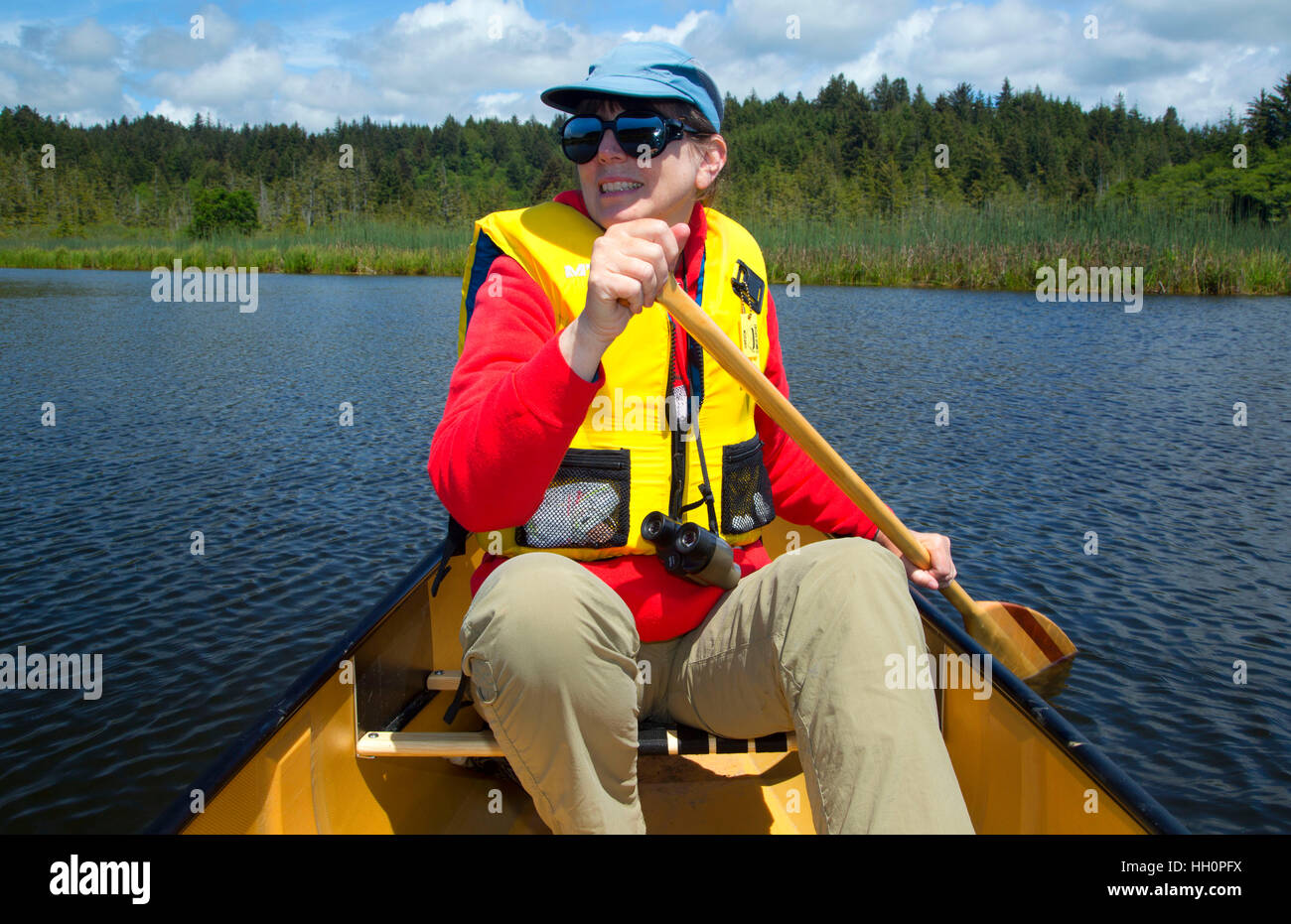Canoeing on Beaver Creek, Brian Booth State Park, Oregon Stock Photo ...
