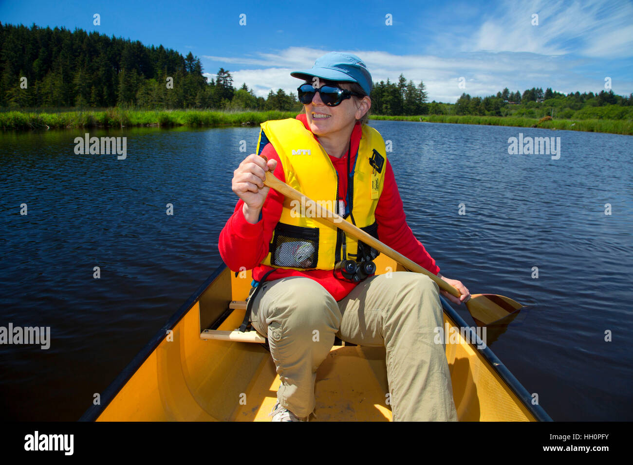 Canoeing on Beaver Creek, Brian Booth State Park, Oregon Stock Photo ...