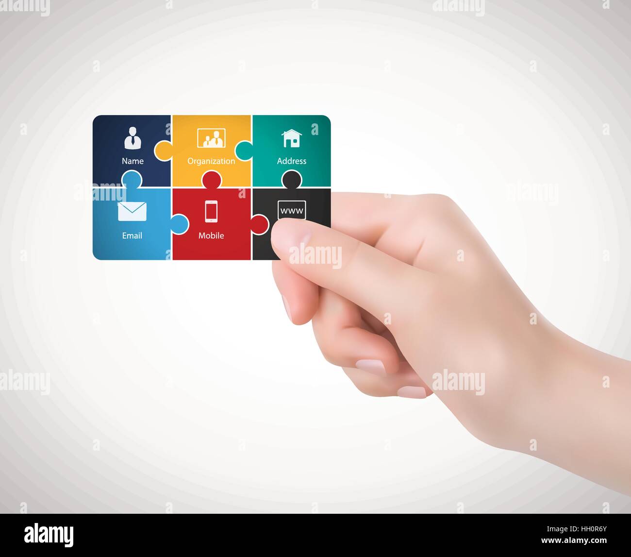 Hand holding card Stock Vector Image & Art - Alamy