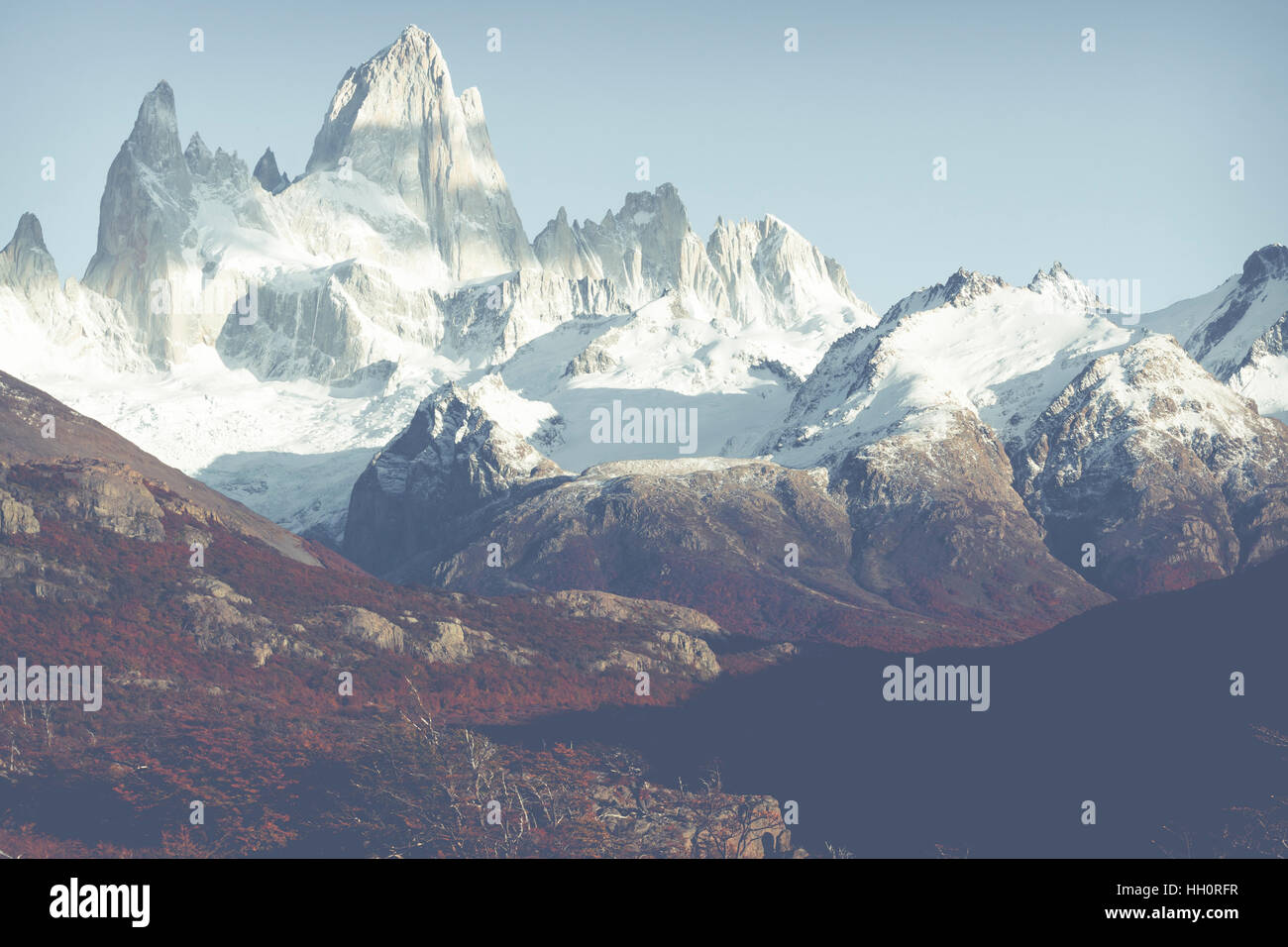 Autumn in Fitz Roy Moutain, Patagonia, El Chalten - Argentina Stock ...