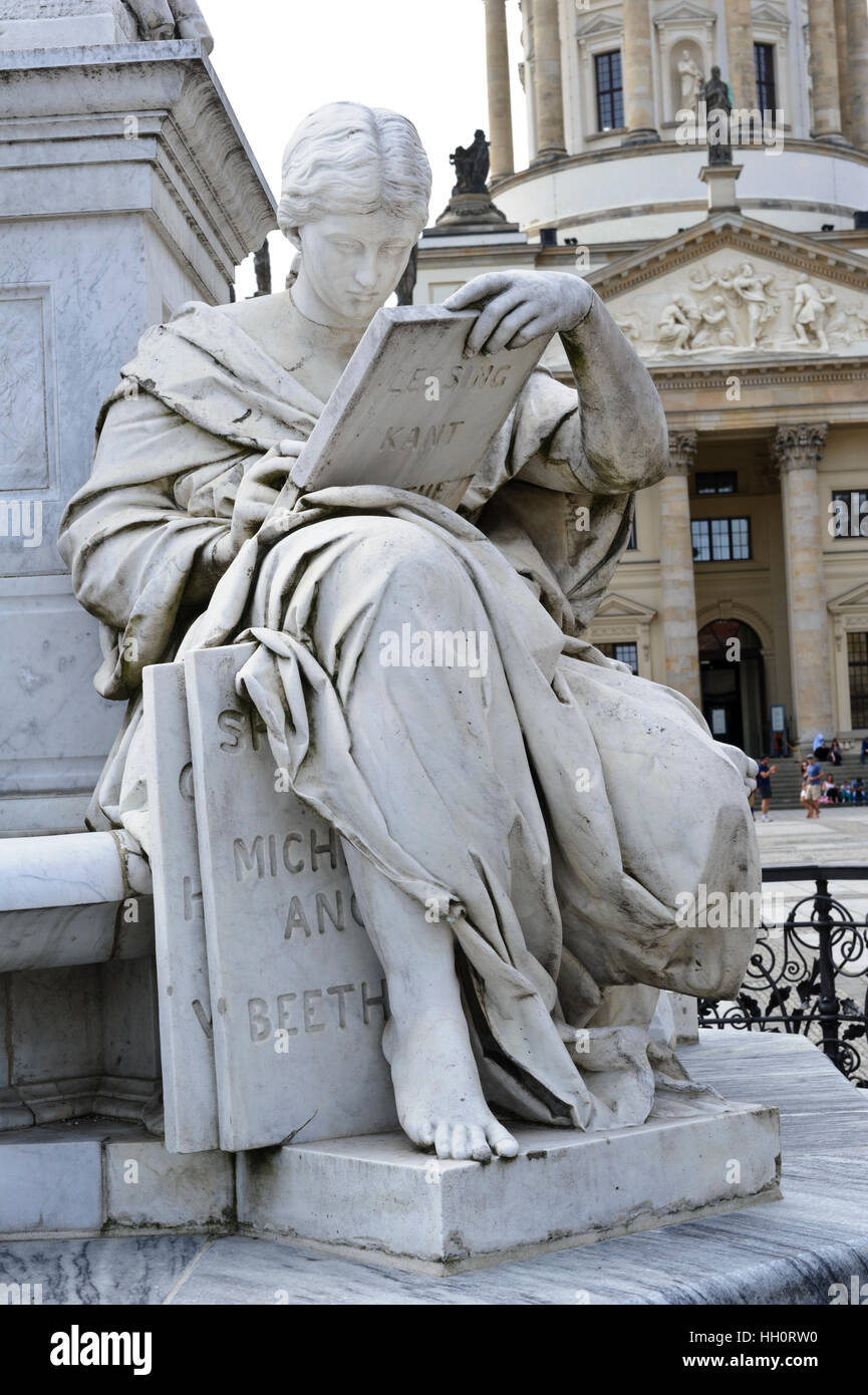 'Allegory of History' one of statues from the Schiller Monument outside ...