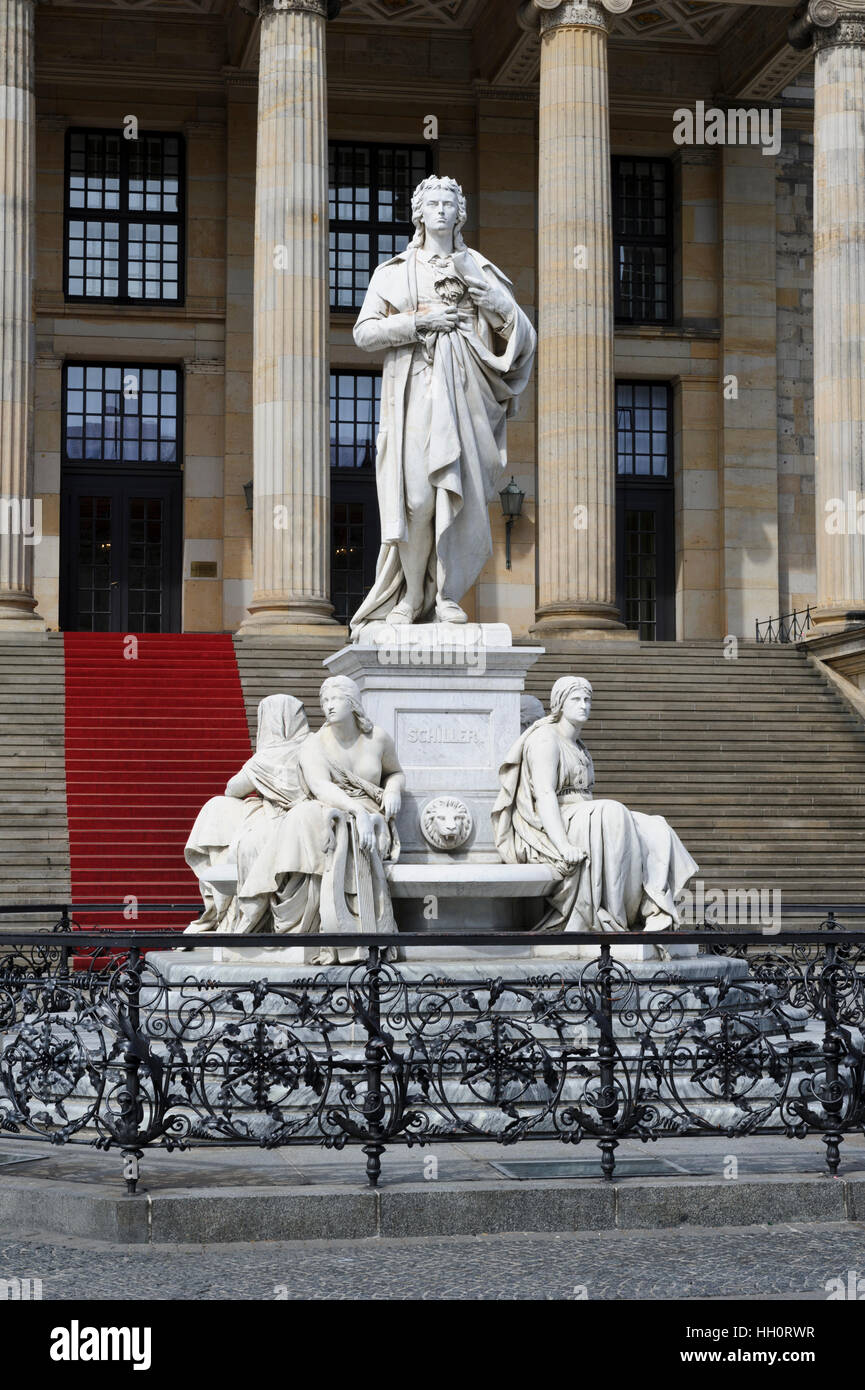 Friedrich Schiller Monument outside the Concert Hall, Berlin, Germany ...