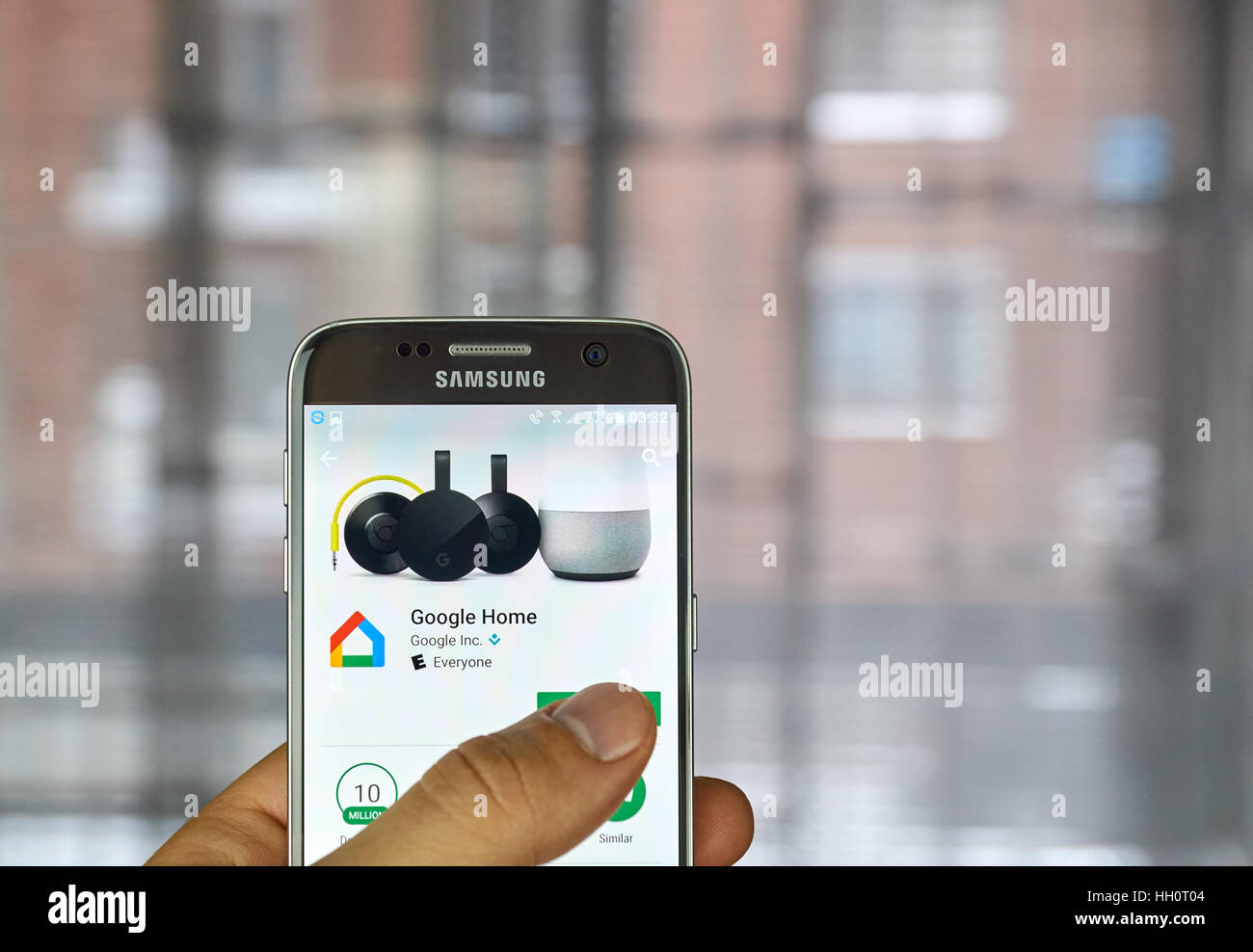 MONTREAL, CANADA - DECEMBER 23, 2016 : The Google Home app is one app ...