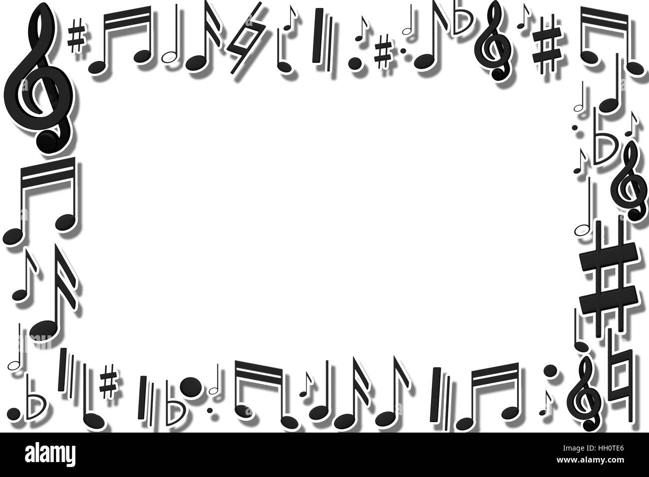 white Musical frame Stock Photo - Alamy