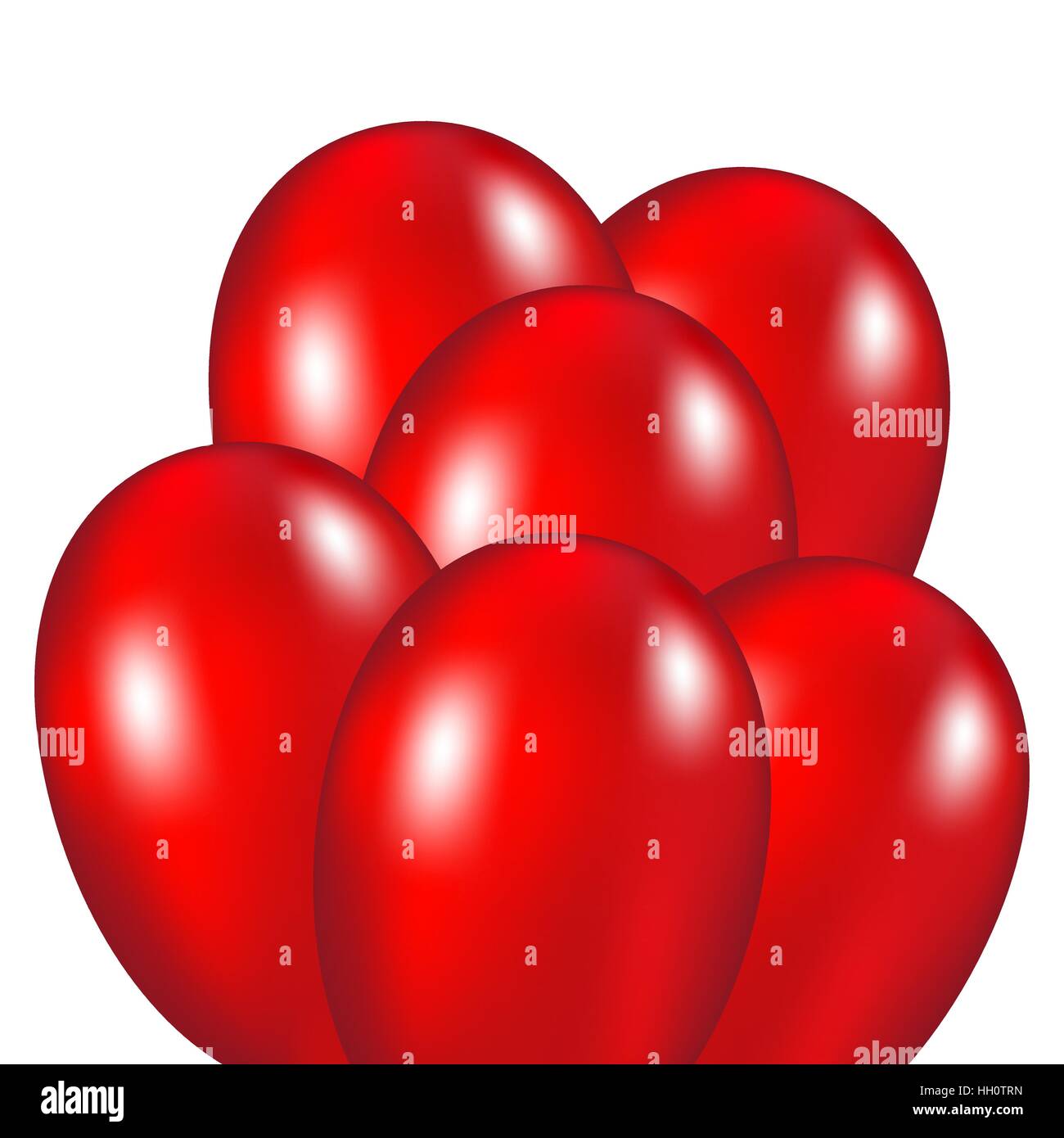 Red balloons string Stock Vector Images - Alamy
