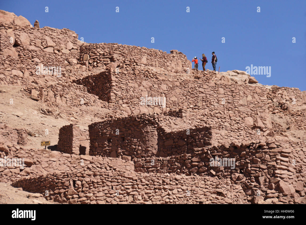 Ruins of Pukara de Quitor near San Pedro de Atacama, Norte Grande ...