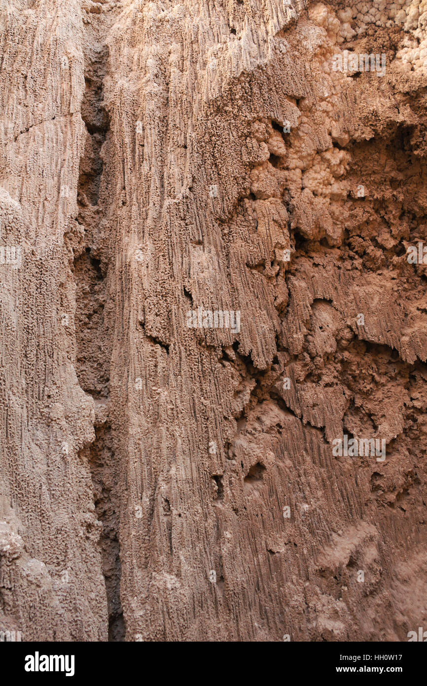 Canyon walls made of salt, Salt Canyon, Reserva Nacional Los Flamencos ...