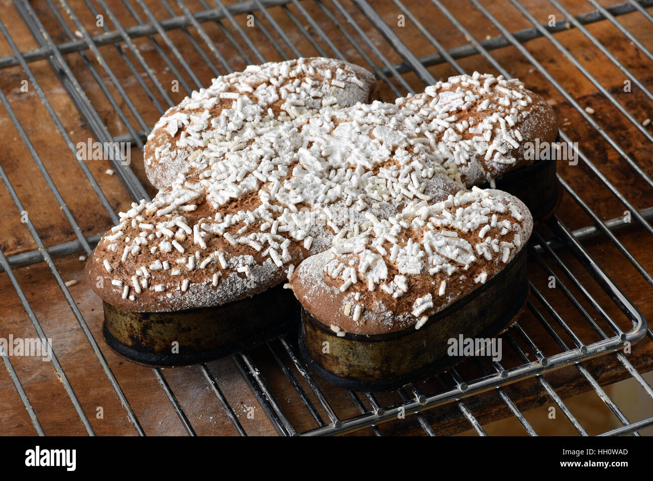 Colomba or Italian Easter dove cake in the shape of a flying bird ...