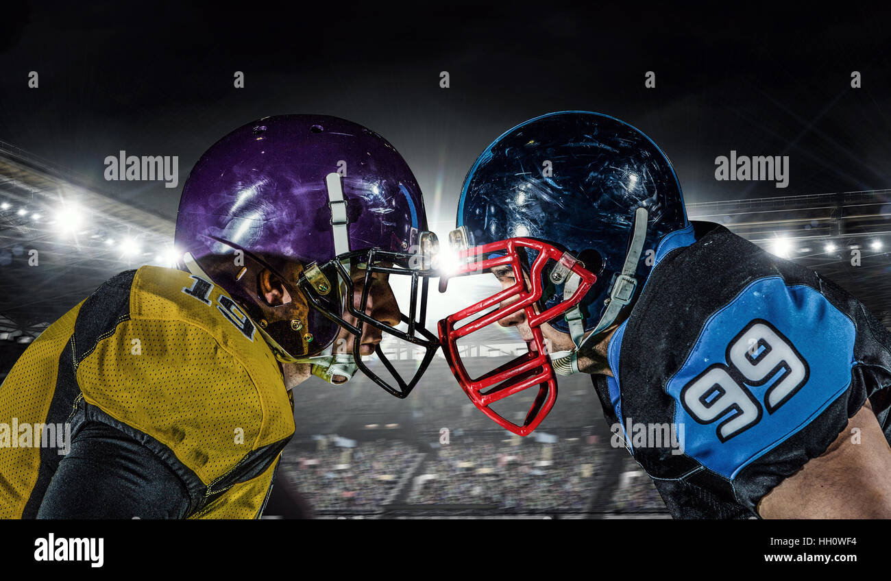 Two american football players fighting hi-res stock photography and ...