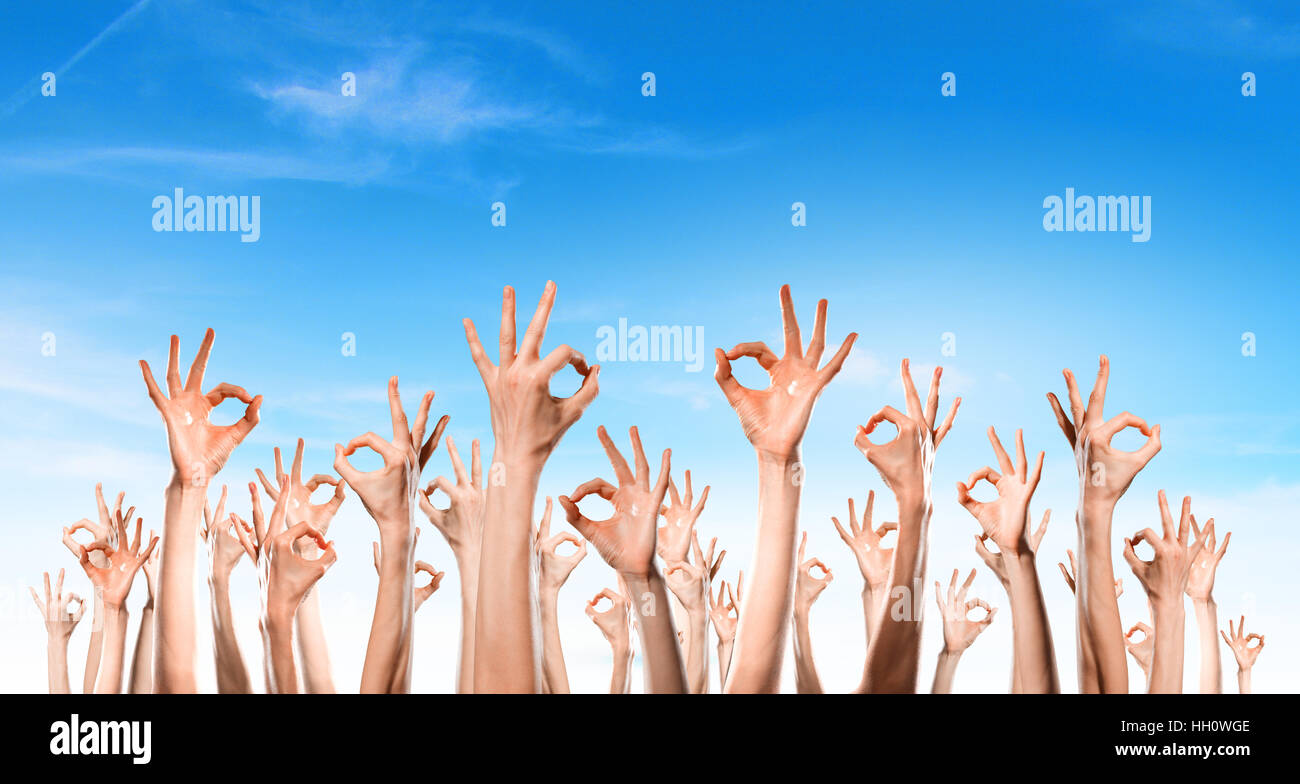 Different hands gestures hi-res stock photography and images - Alamy