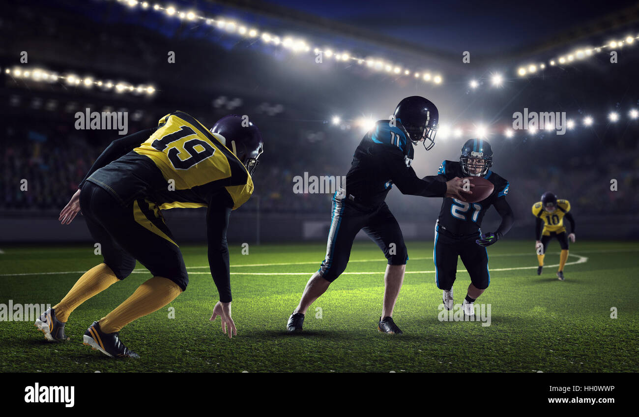 Football players battle ball hi-res stock photography and images - Alamy