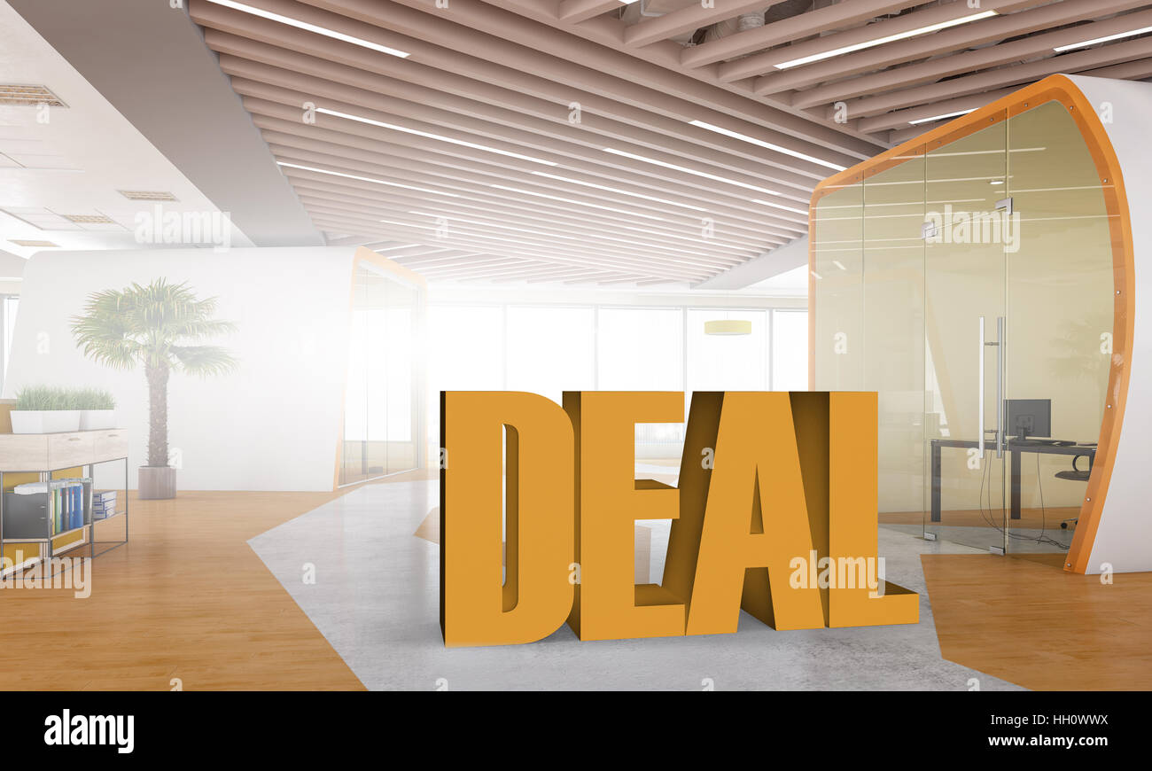 Word YES in modern office interior. Mixed media Stock Photo - Alamy