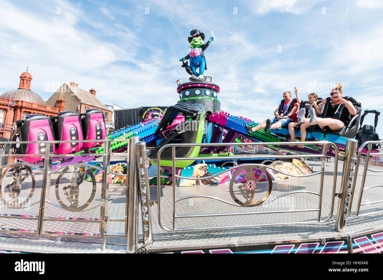 People enjoying a Techno Jump and Smile Ride on a hot summer's day in a ...
