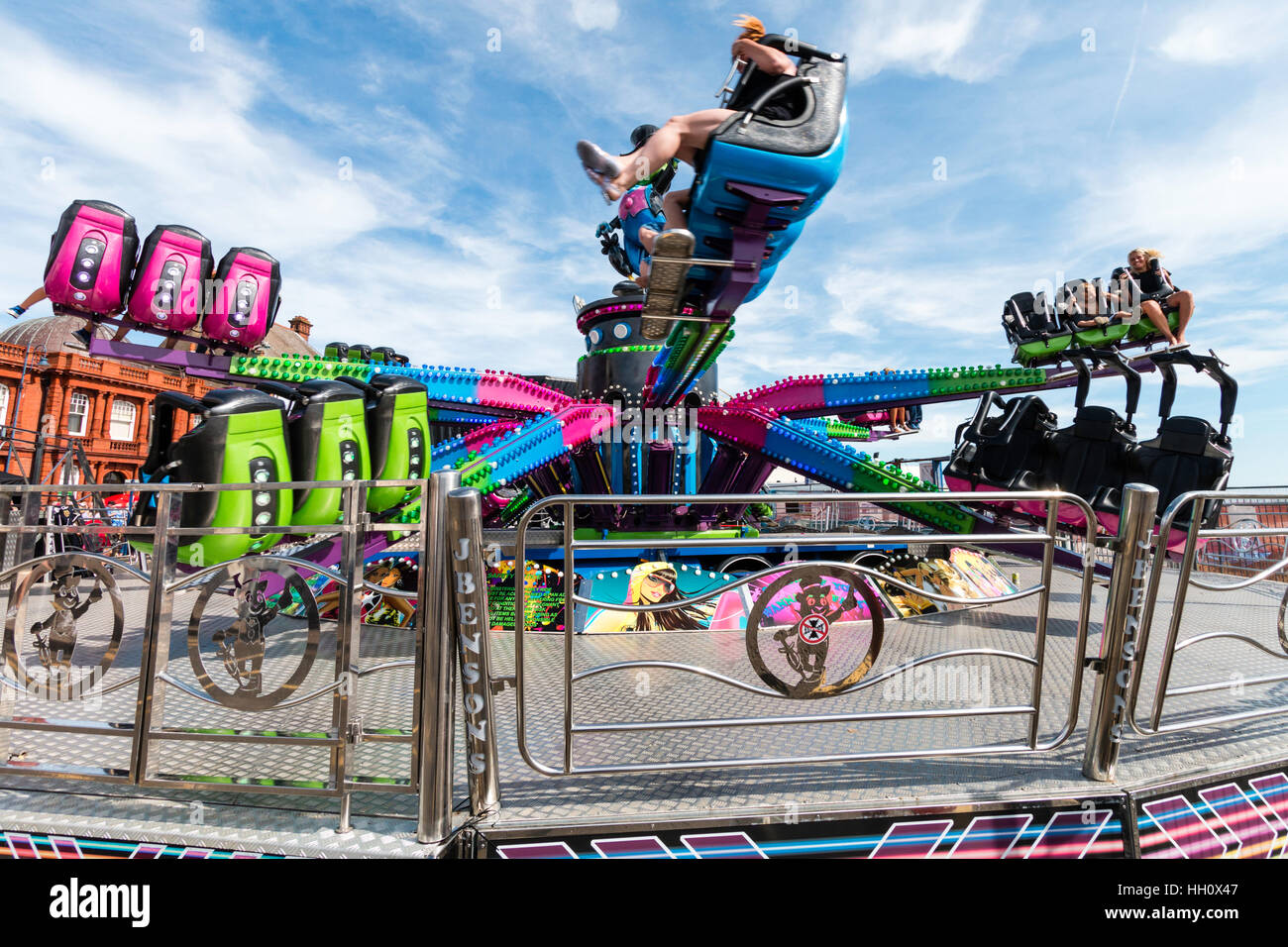 People enjoying a Techno Jump and Smile Ride on a hot summer's day in a ...