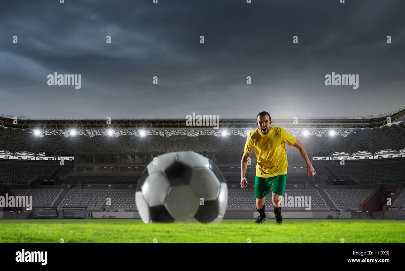 Soccer football ball stadium 3d hi-res stock photography and images - Alamy