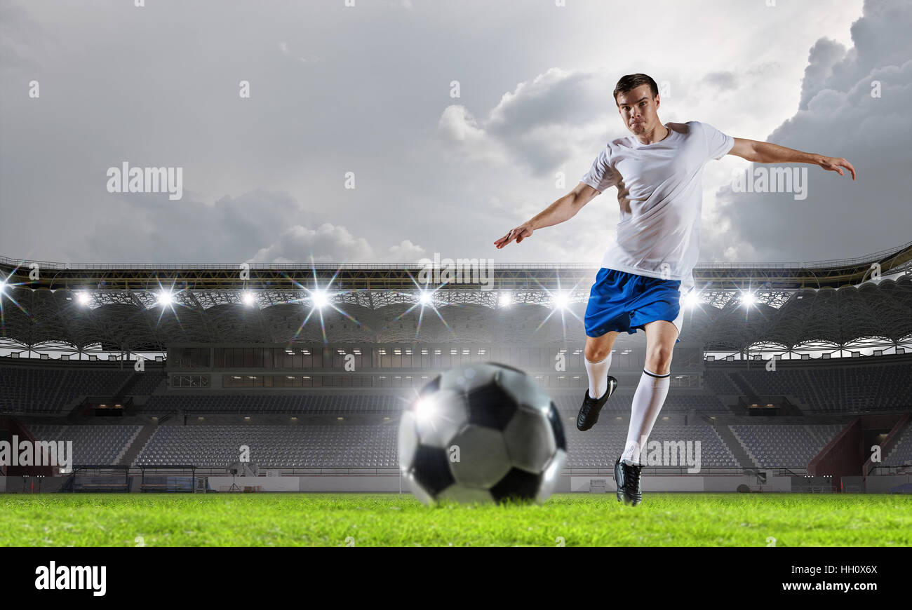 Soccer football ball stadium 3d hi-res stock photography and images - Alamy