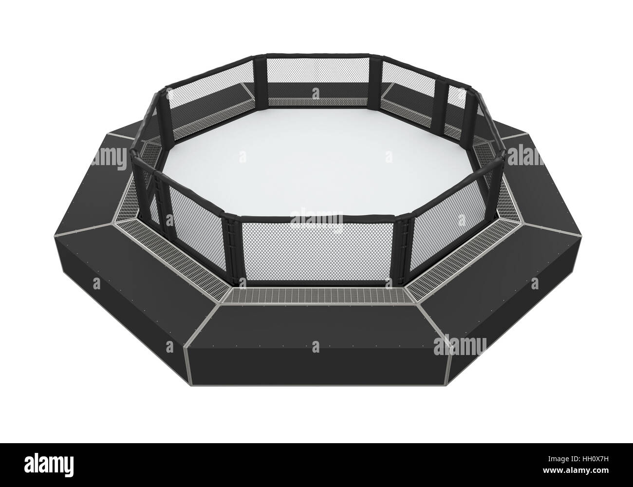 MMA Fight Cage Arena Isolated Stock Photo - Alamy