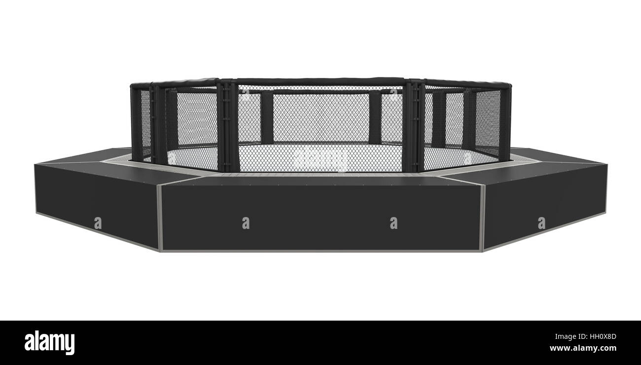 MMA Fight Cage Arena Isolated Stock Photo - Alamy