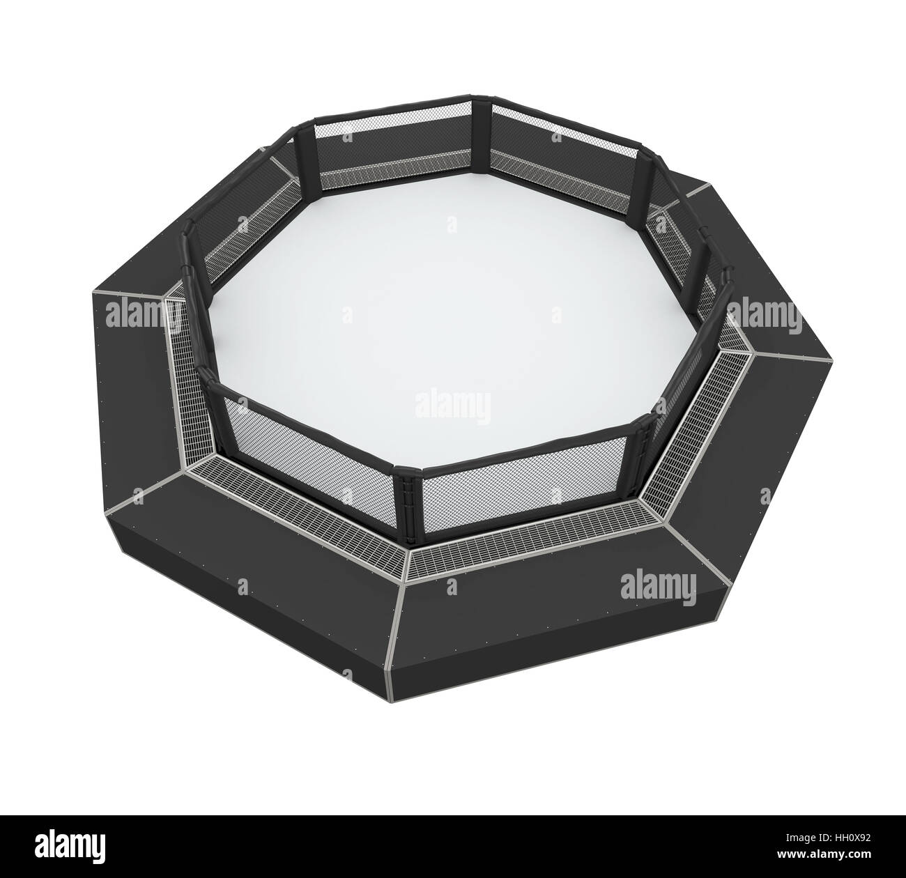 MMA Fight Cage Arena Isolated Stock Photo - Alamy