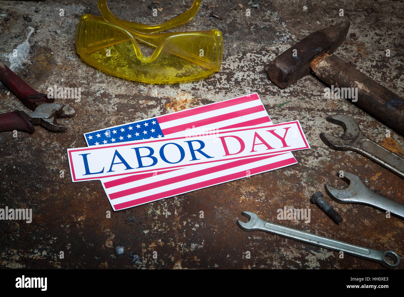 Labor day sign Stock Photo - Alamy