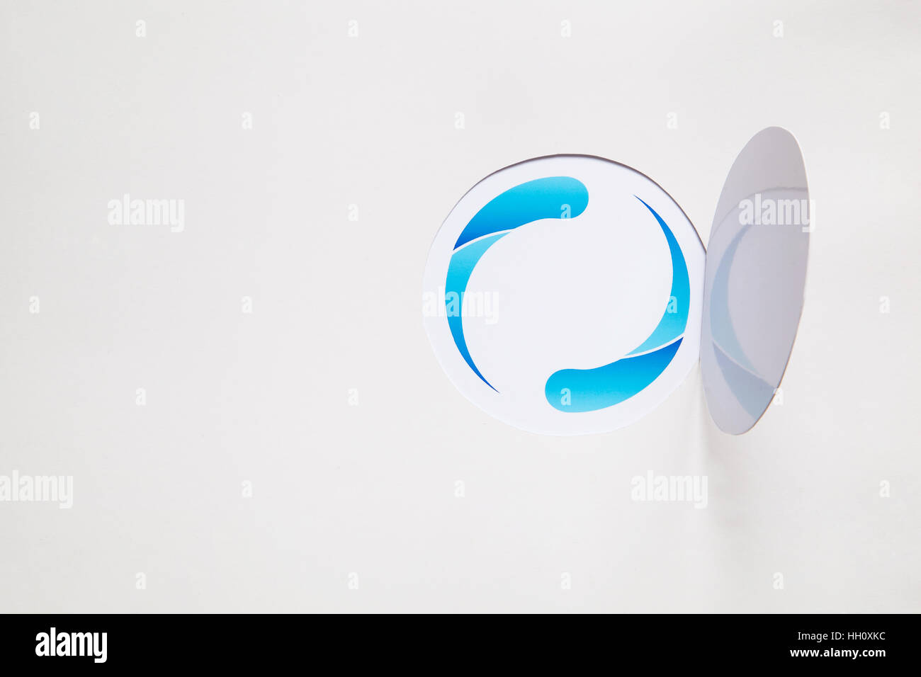 Abstract blue icon Stock Photo - Alamy