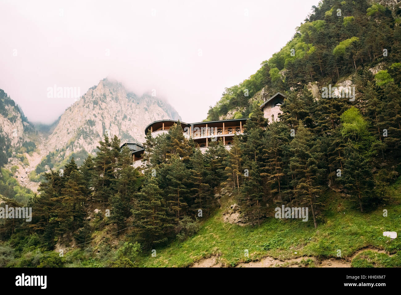 Building Of Dariali Monastery residence in Darial Gorge In Mtskheta ...
