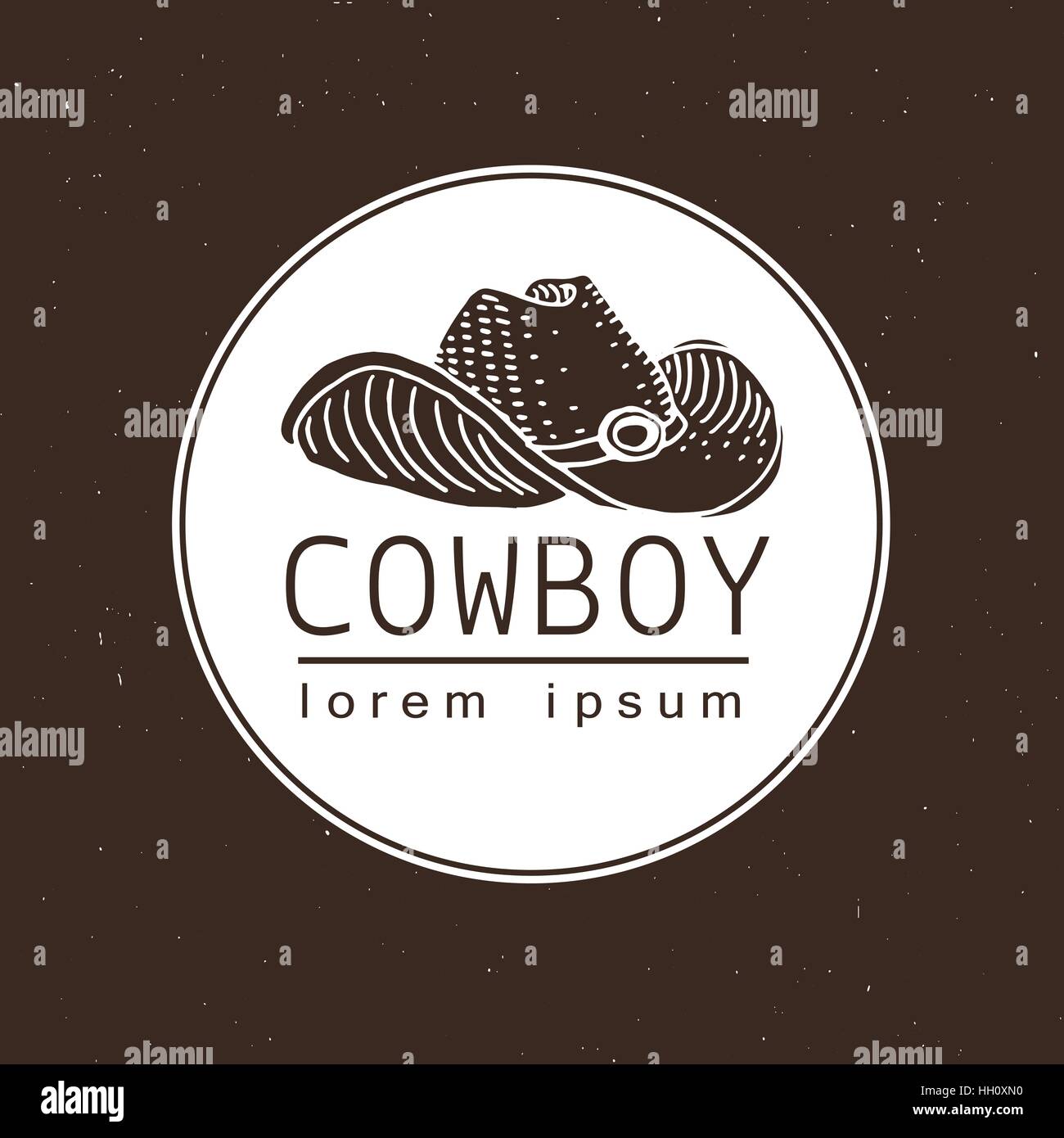 Cowboy hat. Wild West Label Stock Vector Image & Art - Alamy