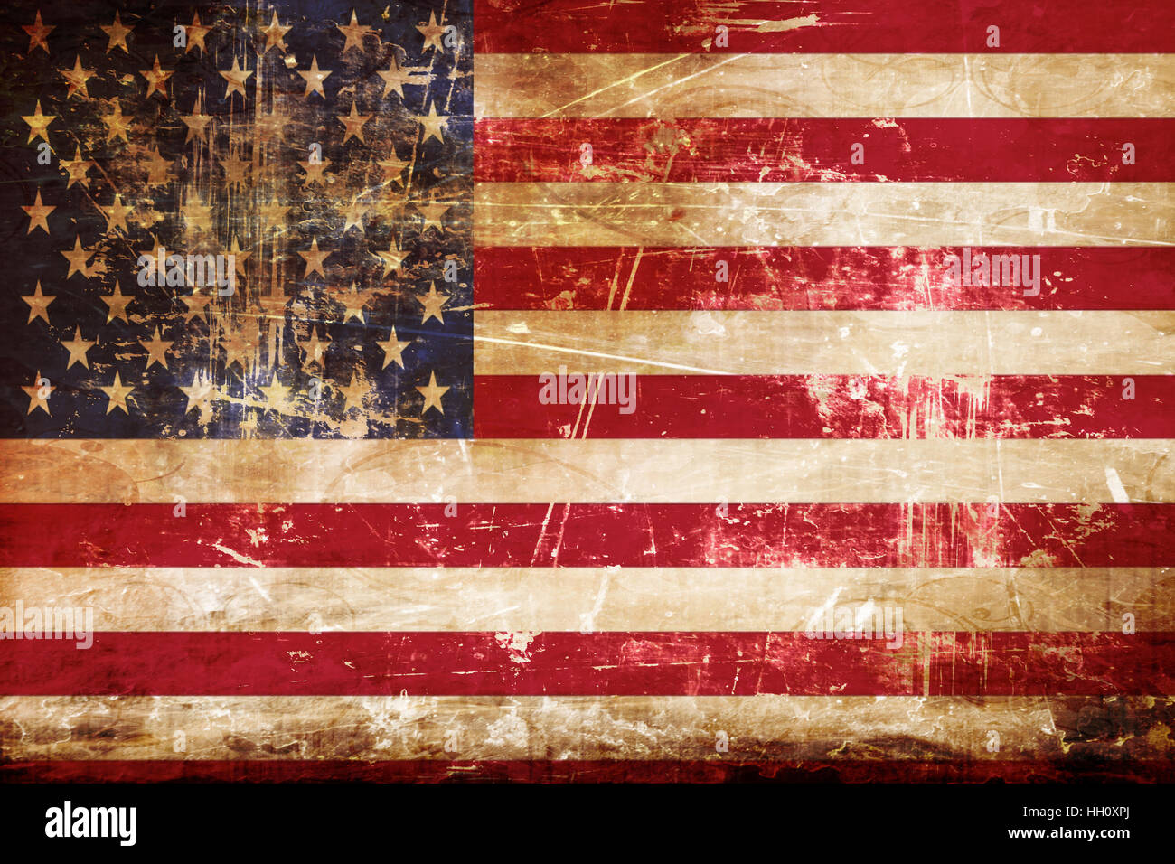 America flag with some soft highlights and folds Stock Photo - Alamy