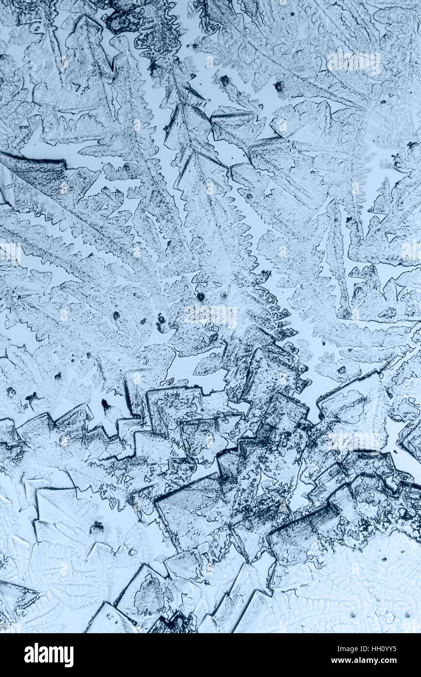 cool toned microscopic shot showing some microcrystals Stock Photo - Alamy