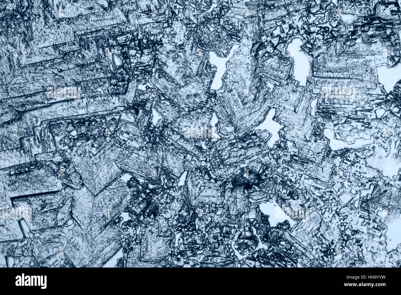 cool toned microscopic shot showing some microcrystals Stock Photo - Alamy