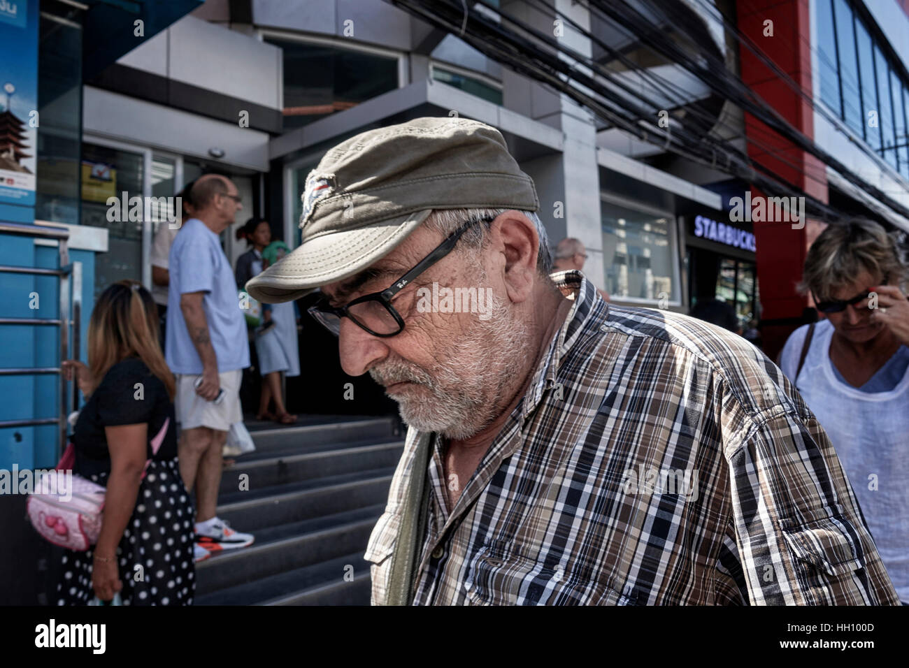 Contemplative elderly male hi-res stock photography and images - Alamy