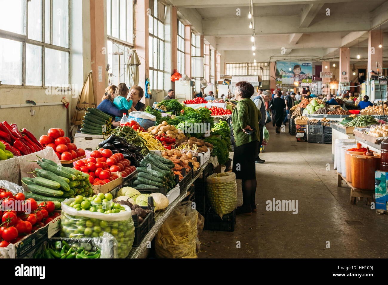 Batumi, Georgia - May 28, 2016: The Scene At Covered Market Bazar With ...