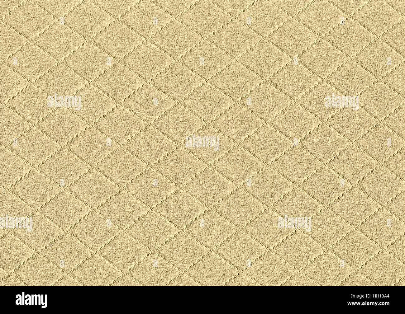 a full frame abstract stitched fawn leather background Stock Photo - Alamy