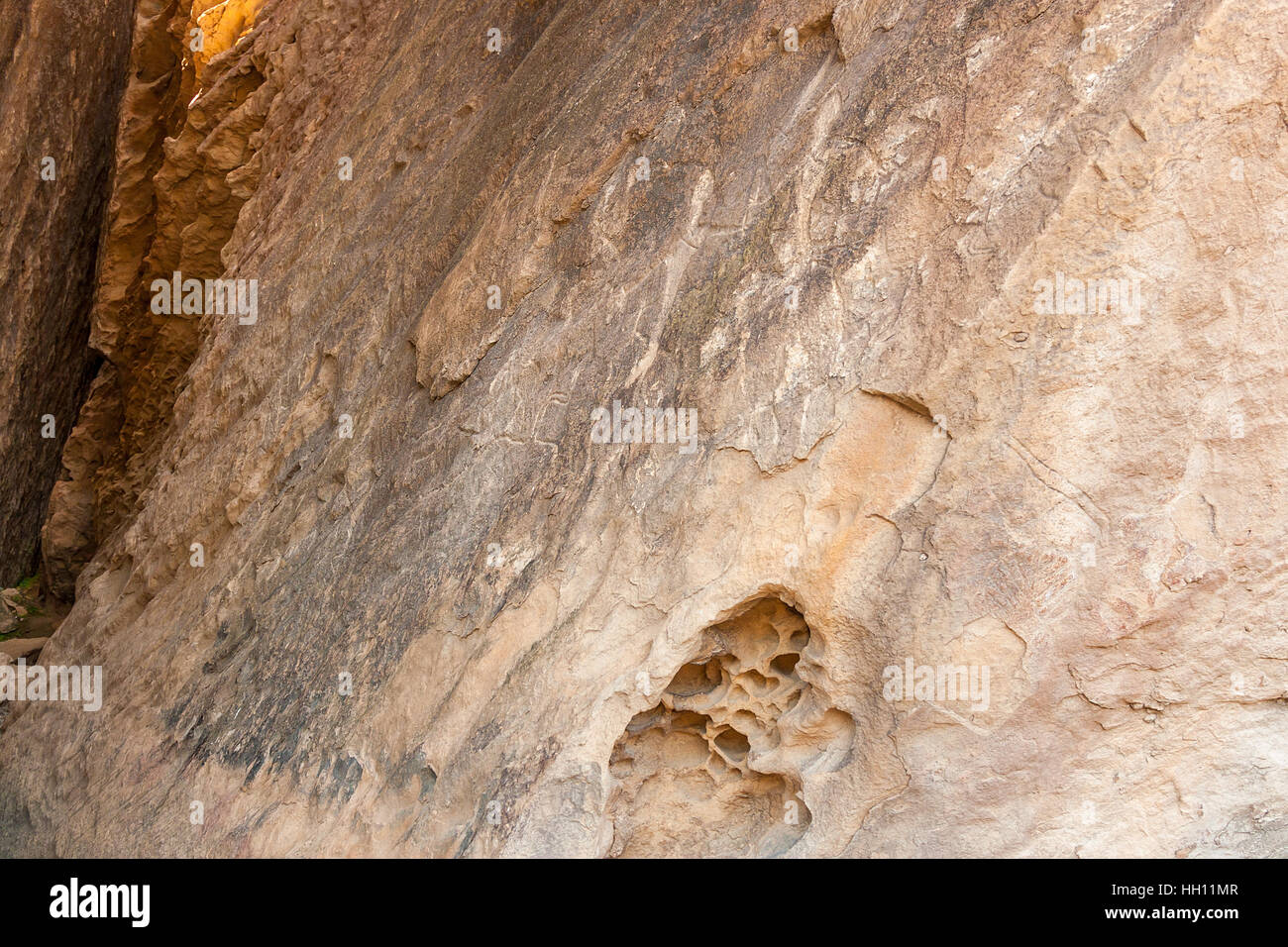 Rock formations, caves and ancient petroglyphs at Gobustan National ...