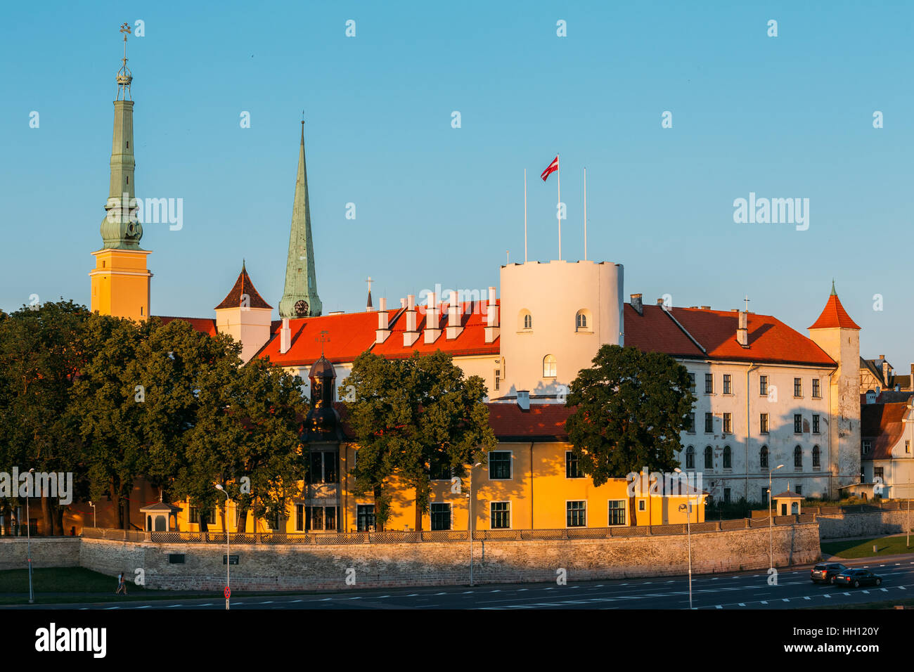 Latvia. Riga Castle, The Famous Historical Cultural Medieval Landmark ...