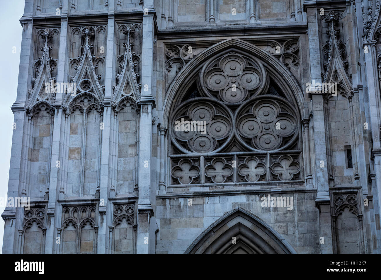 Detail of the outside of Westminster Abbey in London England Stock ...