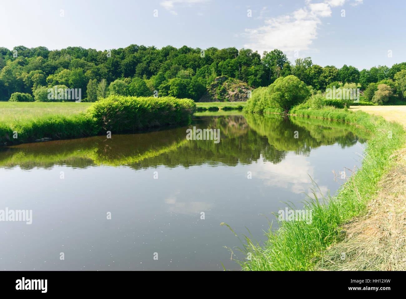 Waldenburg: valley of Zwickauer Mulde, , Sachsen, Saxony, Germany Stock ...