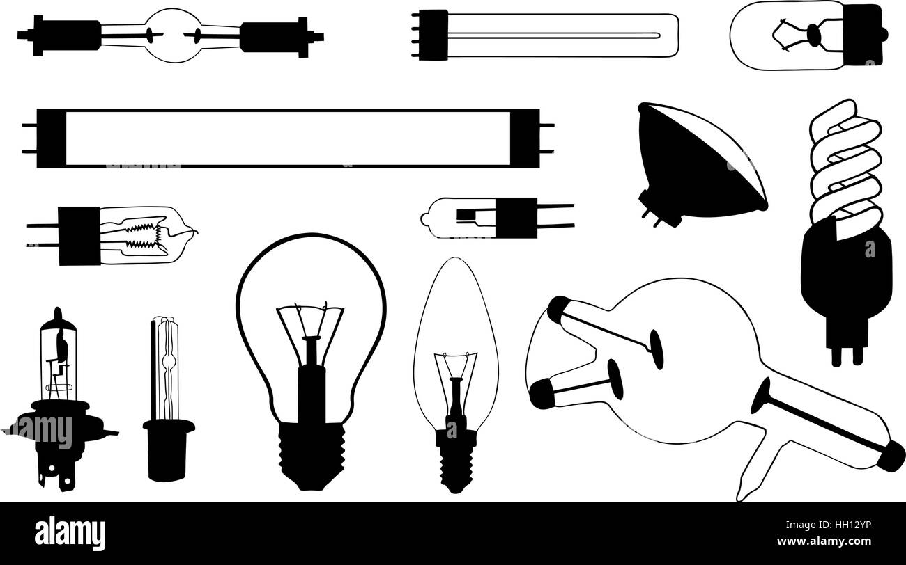 Black neon bulbs hi-res stock photography and images - Alamy