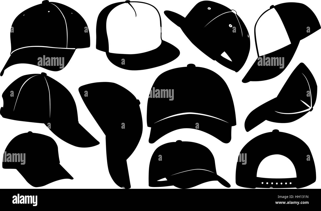 set of different caps isolated Stock Vector Image & Art - Alamy