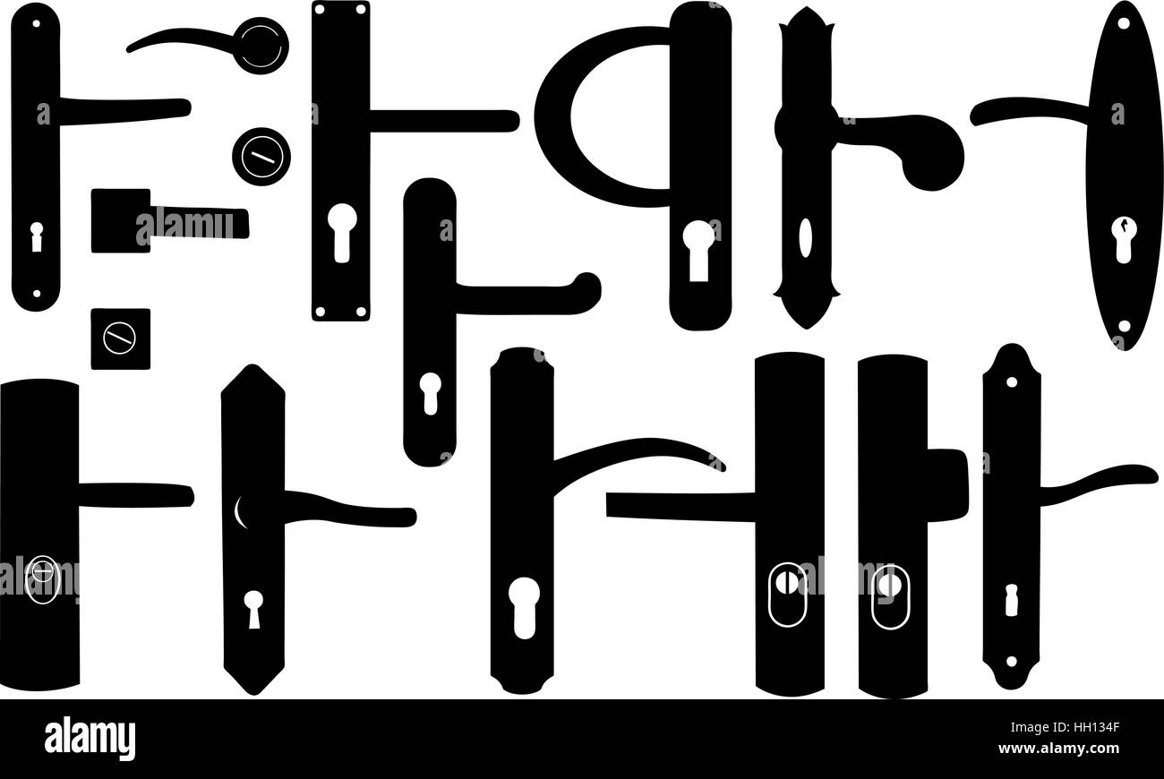 set of door knobs isolated Stock Vector Image & Art - Alamy