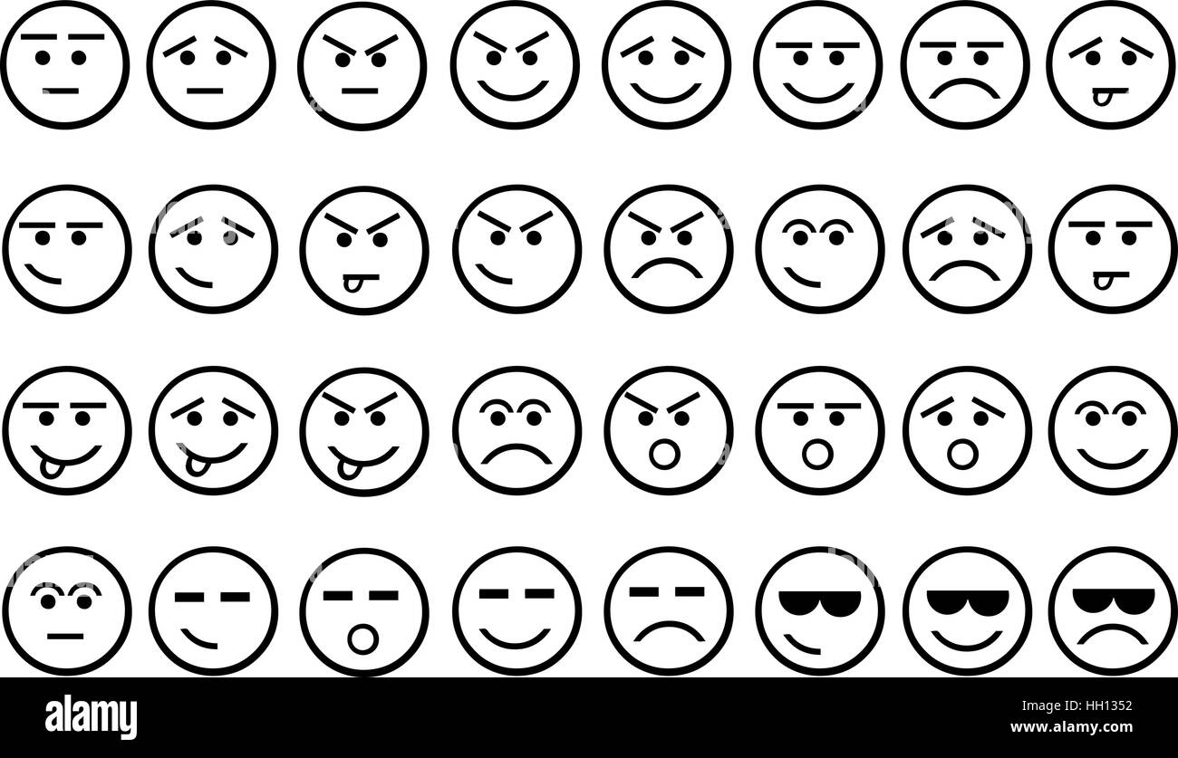 different faces set isolated Stock Vector Image & Art - Alamy