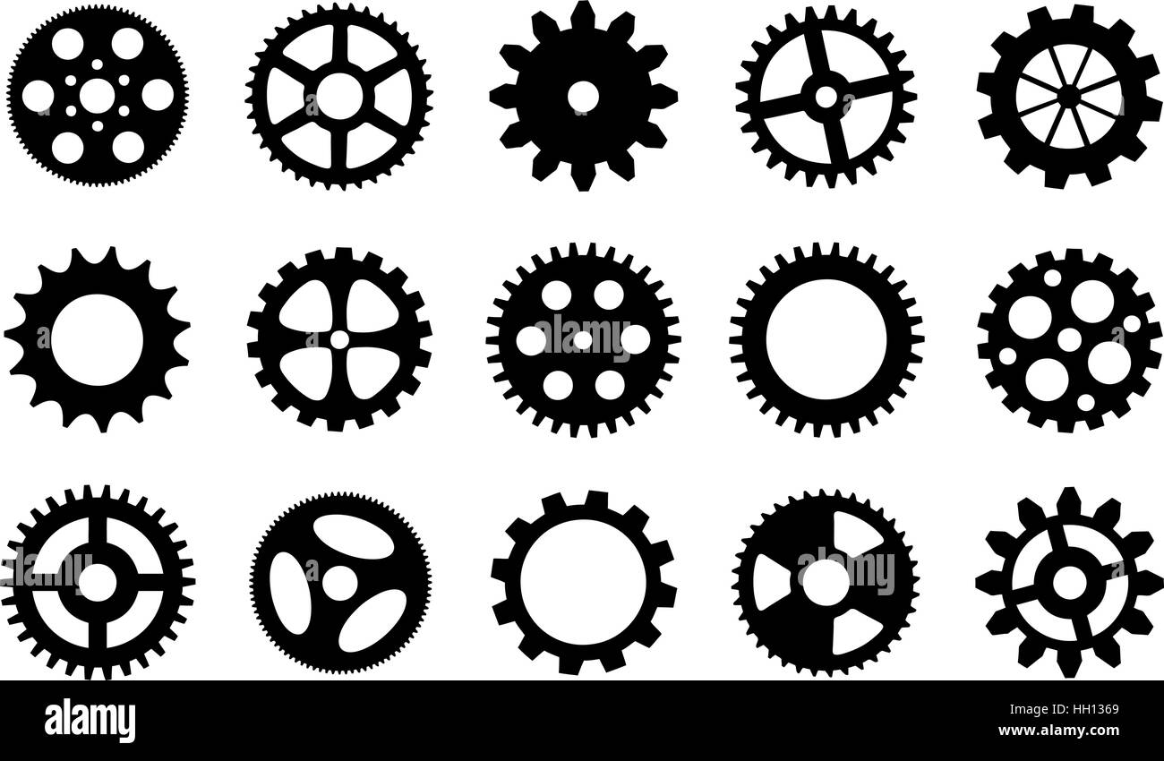 set of different gears isolated Stock Vector Image & Art - Alamy