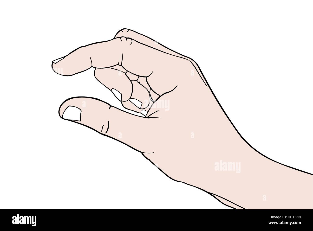 illustration of a hand making a sign Stock Vector Image & Art - Alamy
