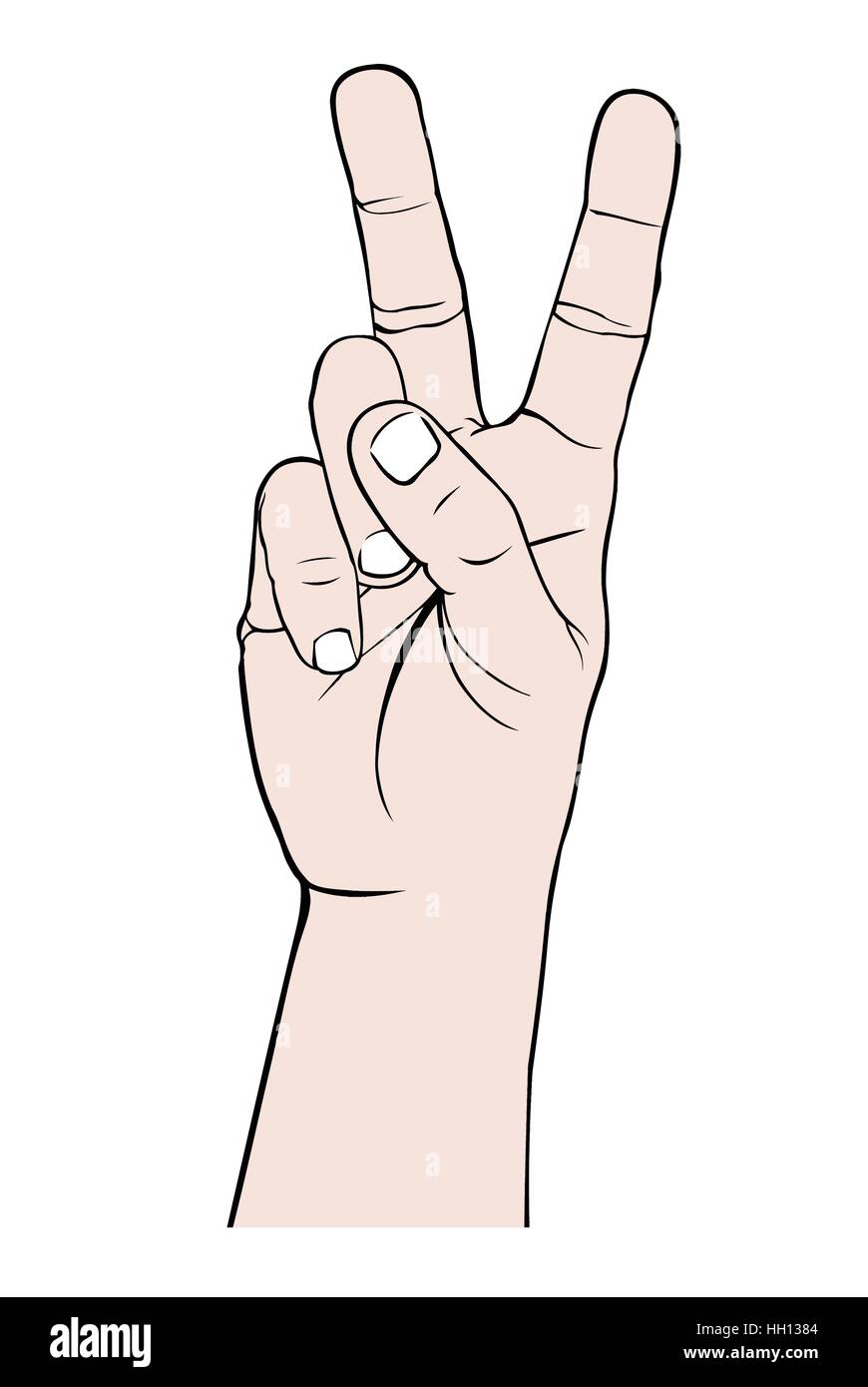hand sign illustration isolated Stock Vector Image & Art - Alamy
