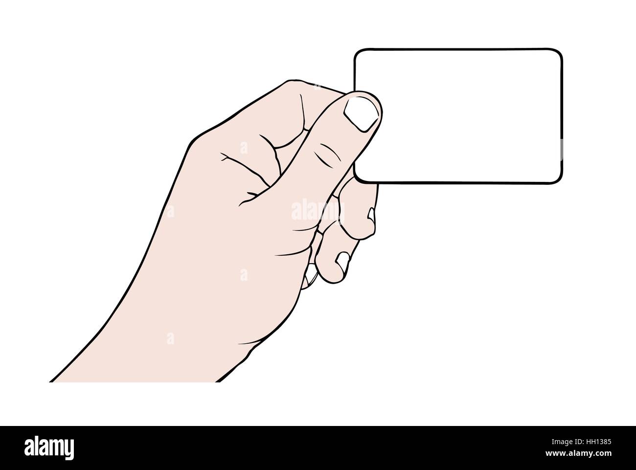 hand with card illustration Stock Vector Image & Art - Alamy