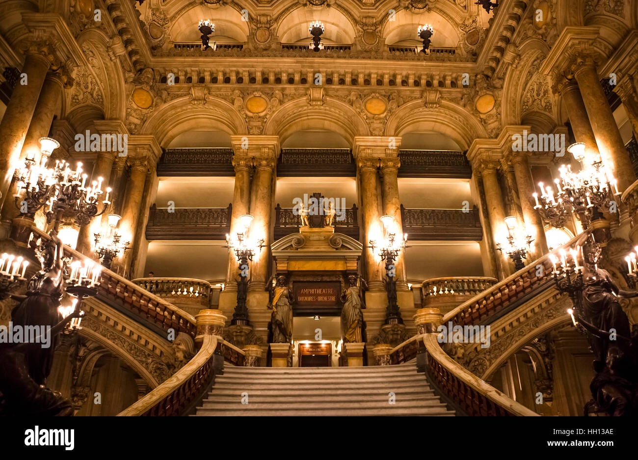 PARIS DECEMBER 22 , An interior view of Opera de Paris, Palais Garnier ...